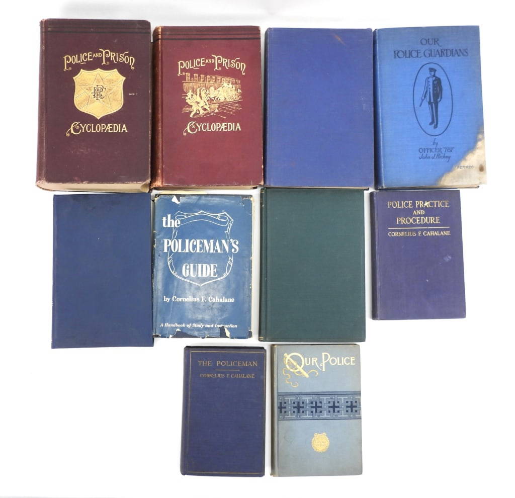 10pc Assorted Police & Prison Books Auction