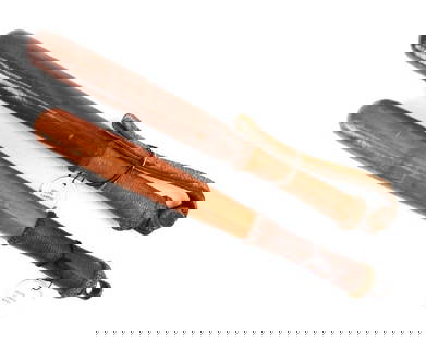 2pc Bean Leather & Steel Police Billy Clubs Auction