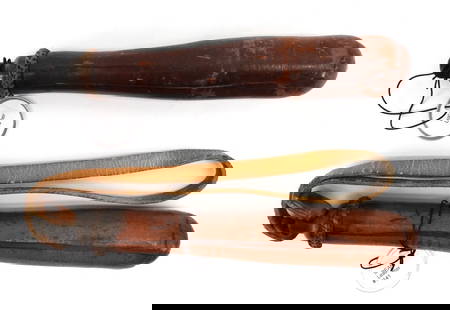 2pc Bean Leather & Steel Police Billy Clubs Auction