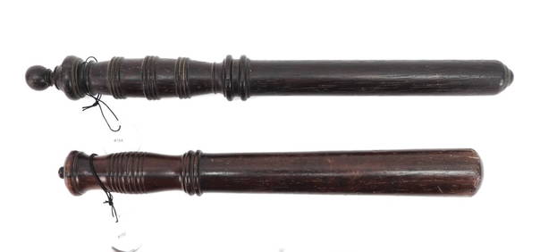 3pc Antique Rosewood Police Billy Clubs
