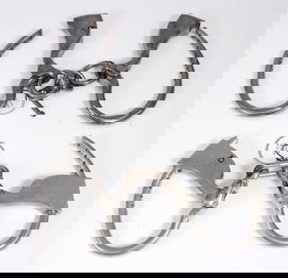 2pc Tower Detective Steel Handcuffs Auction