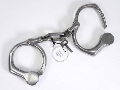 2pc Tower Detective Steel Handcuffs Auction