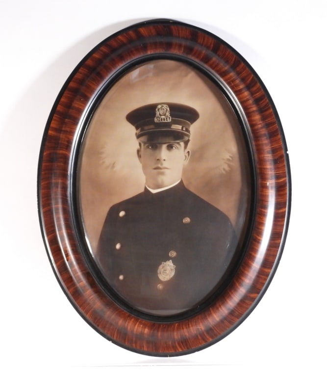 Vintage Police Officer Portrait Photograph Auction