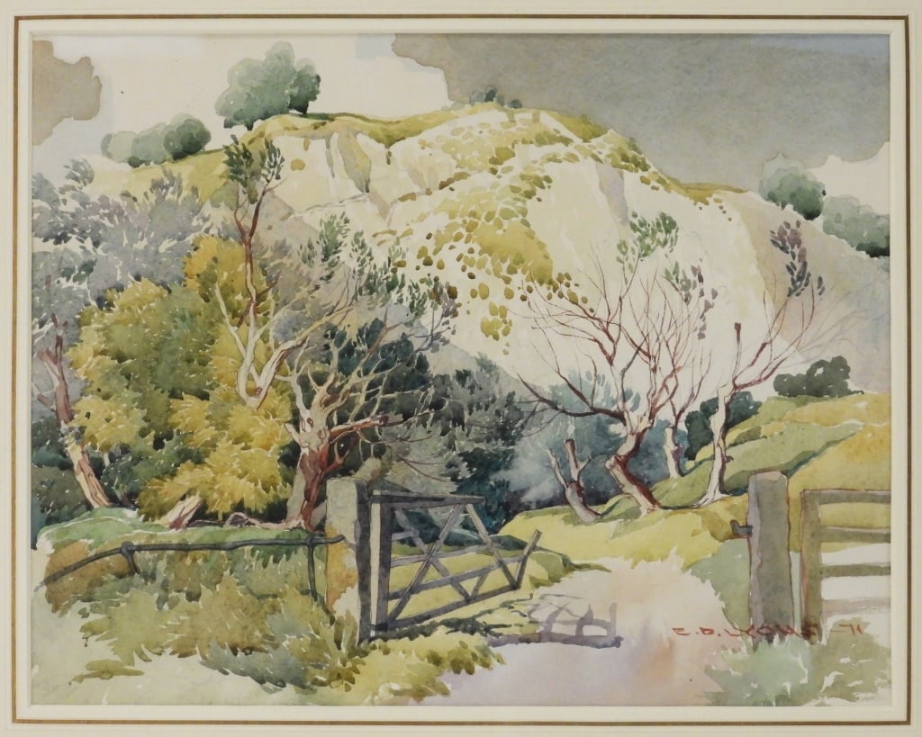 Edward Lyons Landscape Wc Painting
