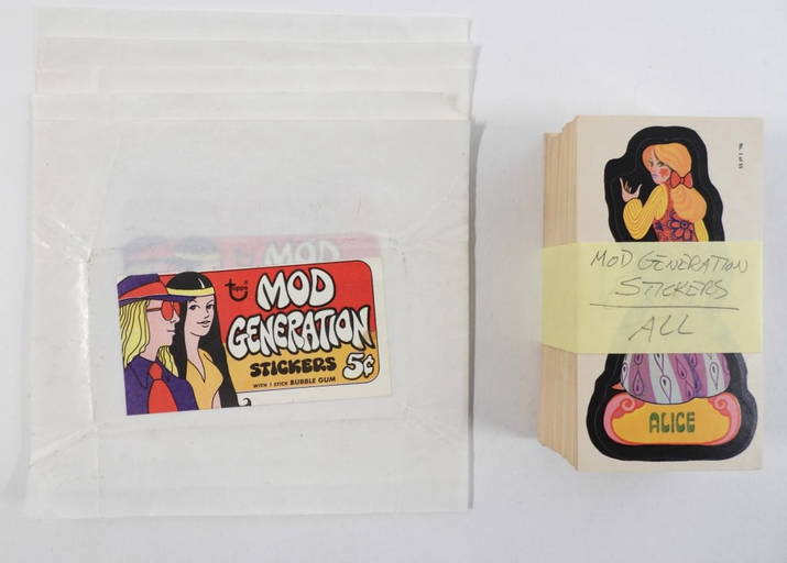 1969 Topps Mod Generation Stickers Test Set W/ Wax