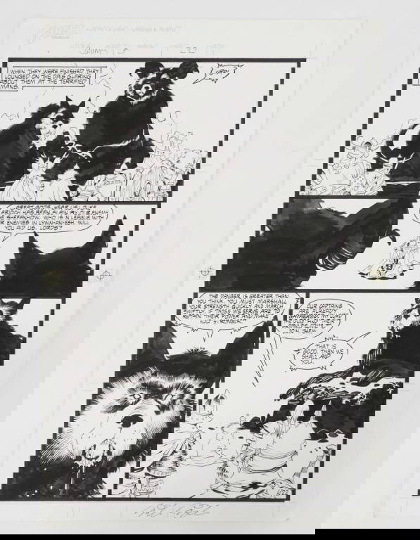 Mike Mignola Chronicles Of Corum #5 Original Art Auction