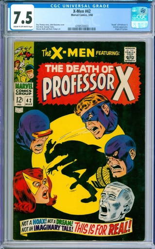 Marvel Comics X Men #42 Cgc 7.5