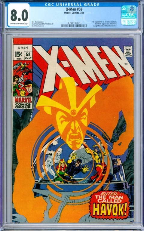 Marvel Comics X-men #58 Cgc 8.0 Auction