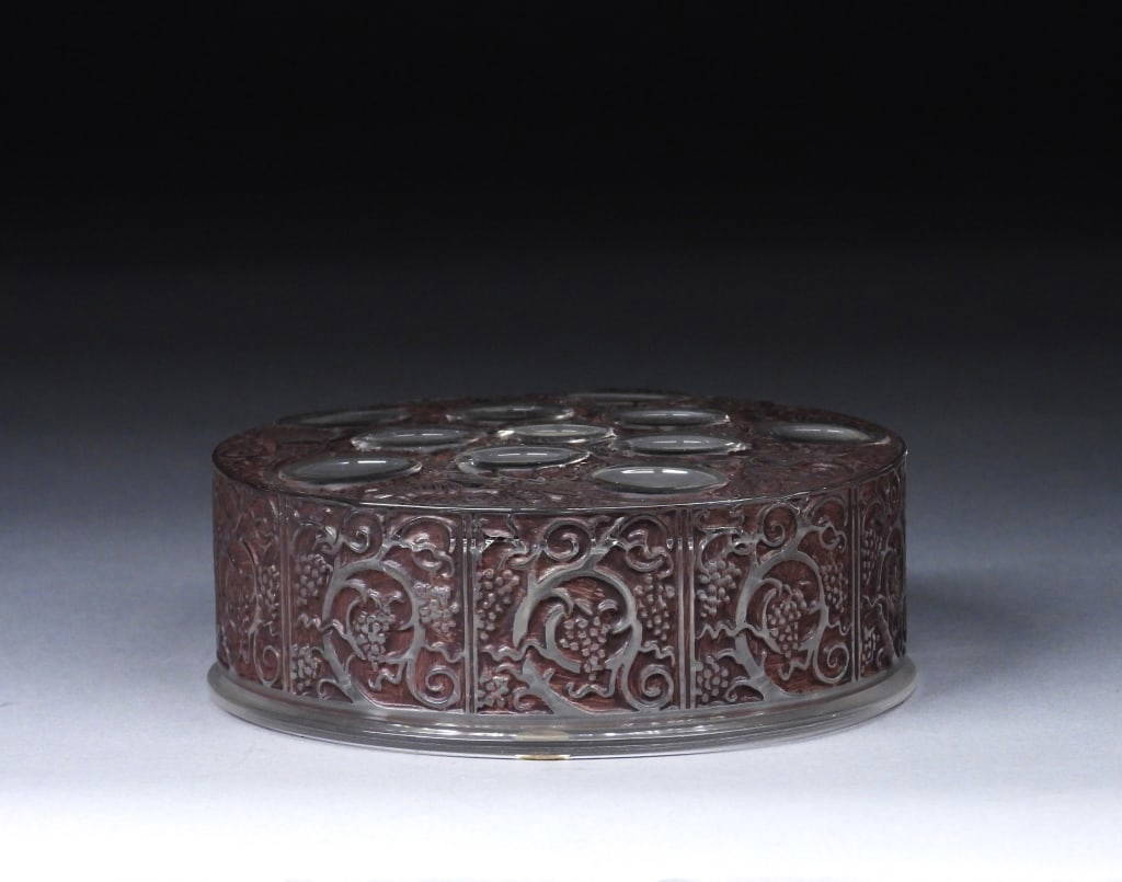 Lalique Enameled Glass Roger Box Auction