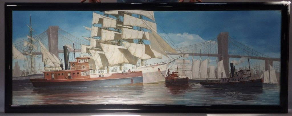 Edward Fay Newport Ri Marine Seascape Painting