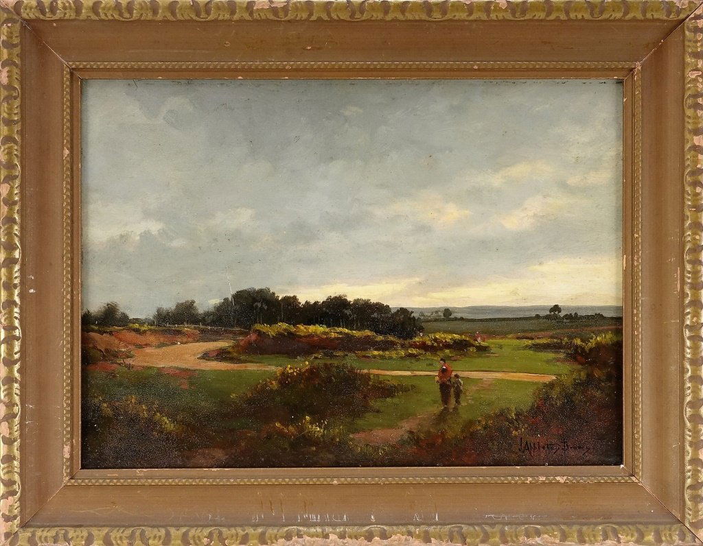 John Appleton Brown Rural Genre Landscape Painting