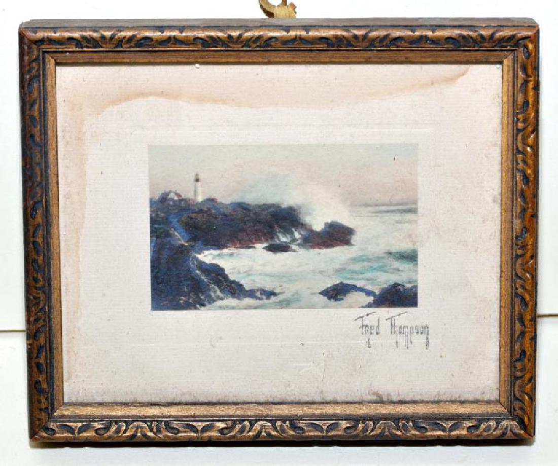 Signed watercolor Fred Thompson nautical