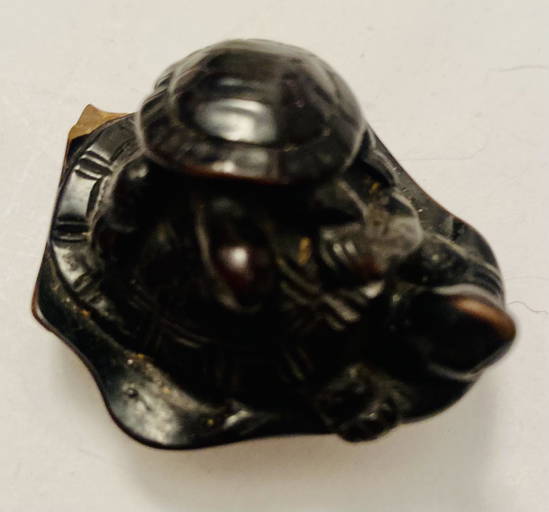 Turtle Family Netsuke Carved