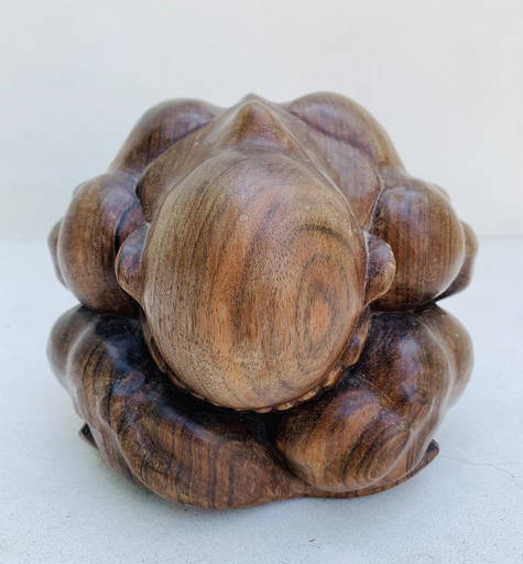 Hand Carved Wooden Weeping Buddha