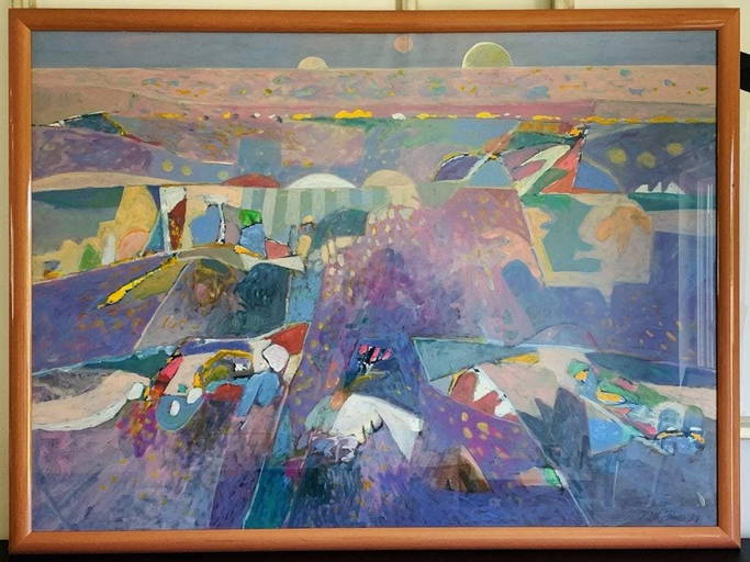 Extra Large Watercolor By Keith Finch 1919 1993 Signed