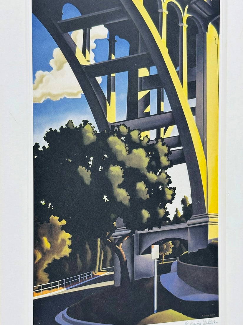Robert Kenton Nelson (american 1954-) -colorado Street Bridge- Lithograph, Hand Signed ...