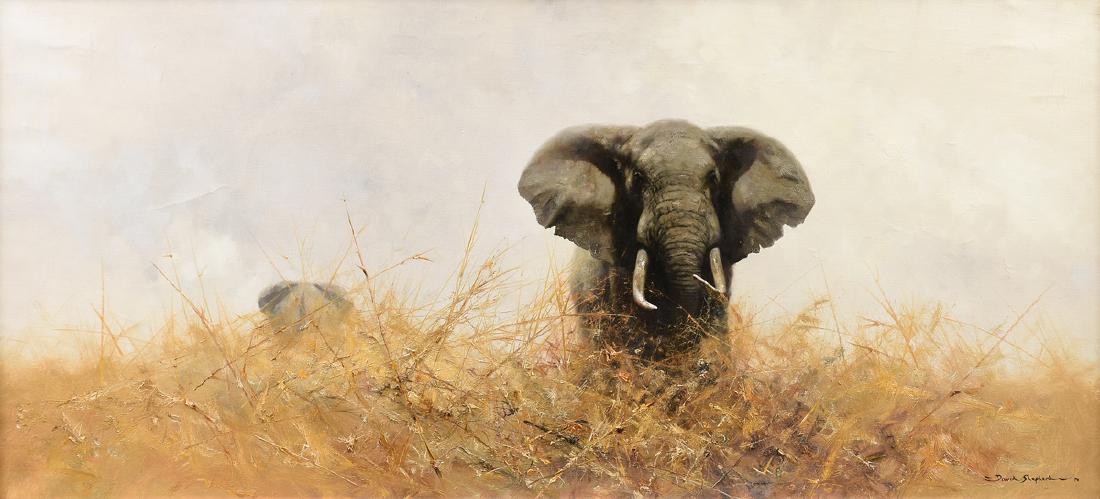 DAVID SHEPHERD (British 1931-2017) A PAINTING, "Bull - May 19, 2018 ...