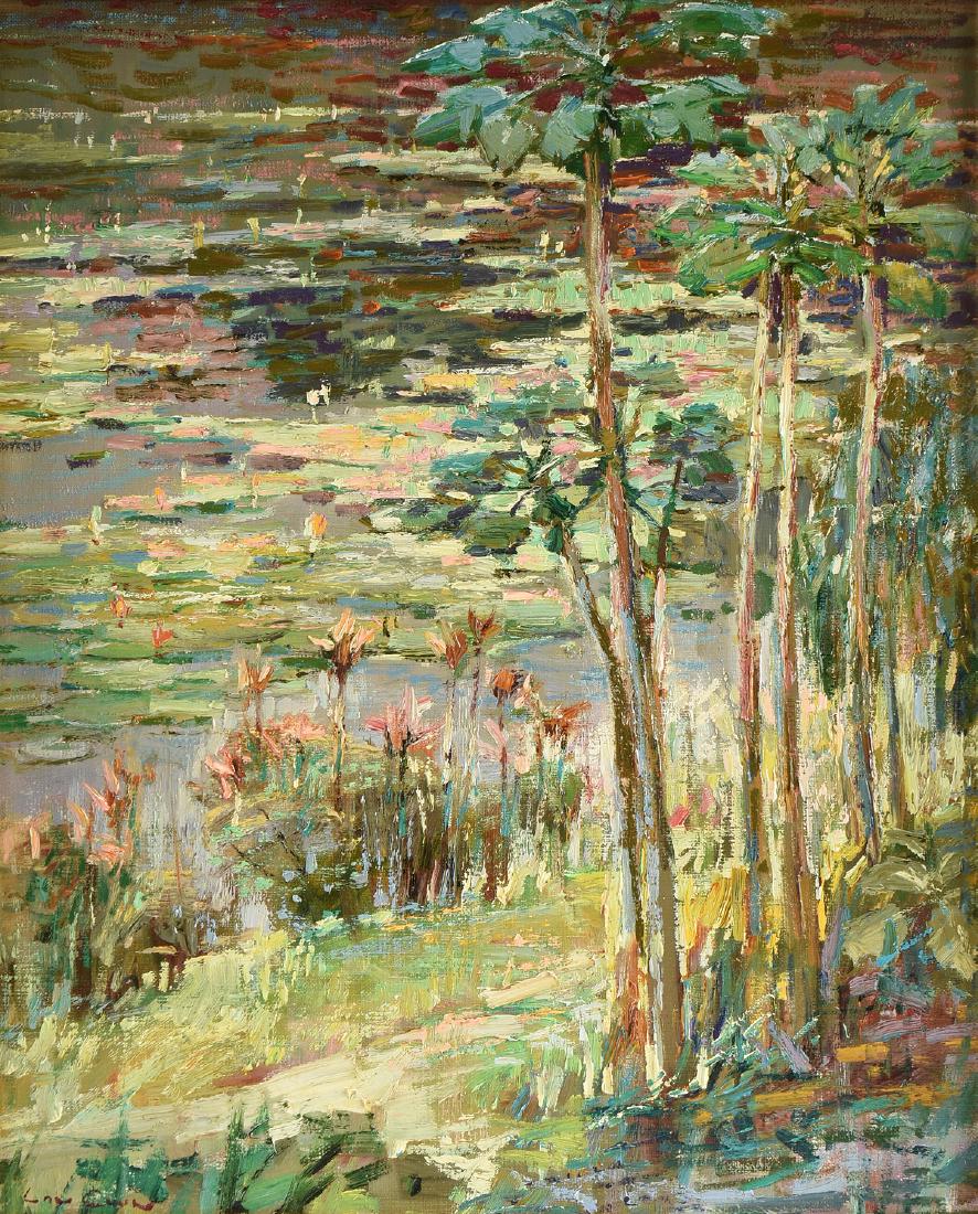 LAU CHUN (Chinese/American b. 1942) A PAINTING, "Lilly