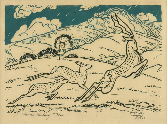 Alexandre Hogue (american/texas 1898 1994) A Print,