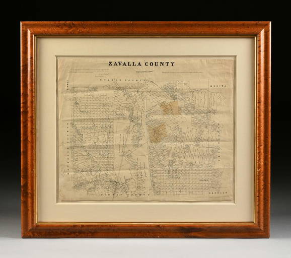 AN ANTIQUE CADASTRAL MAP, "Zavala County, " ST. LOUIS, - Jun 07, 2020 ...