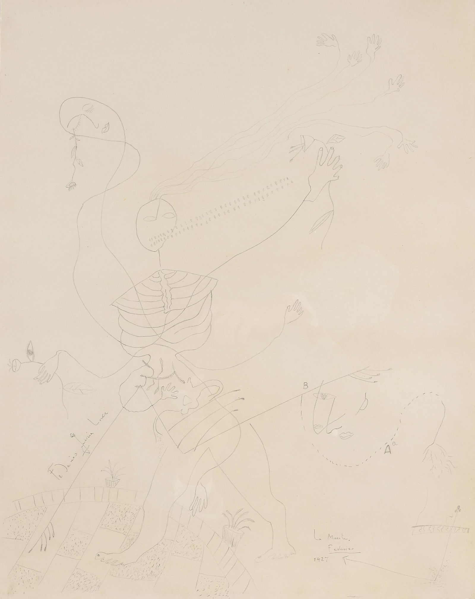 Federico García Lorca (spanish 1898 1936) A Drawing,