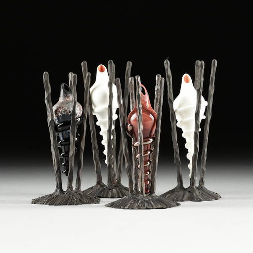 Steven Tobin (american B. 1957), Four Sculptures, "cocoon," 20th Century,