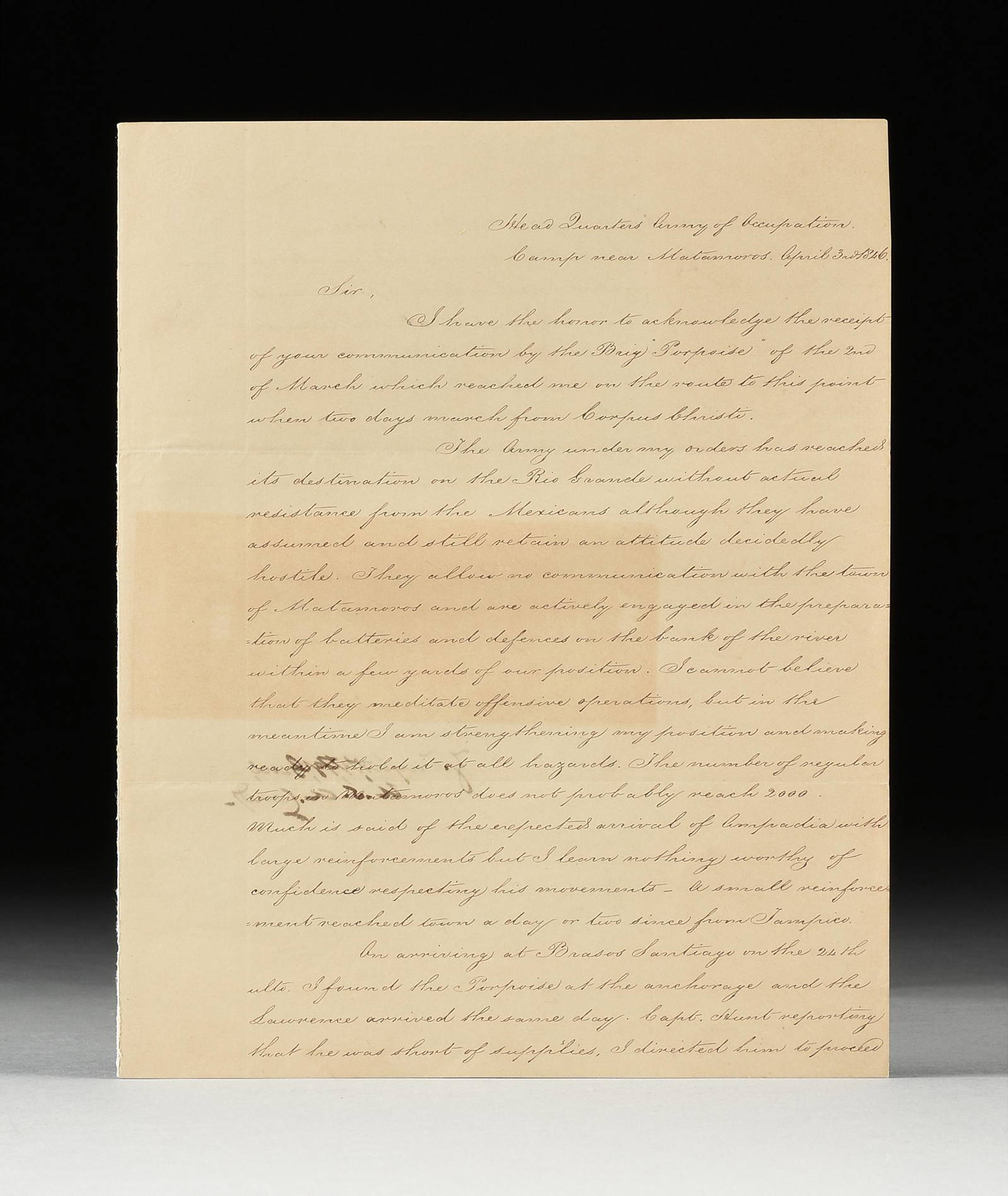 A Mexican American War Gen. Zachary Taylor Signed Manuscript With ...