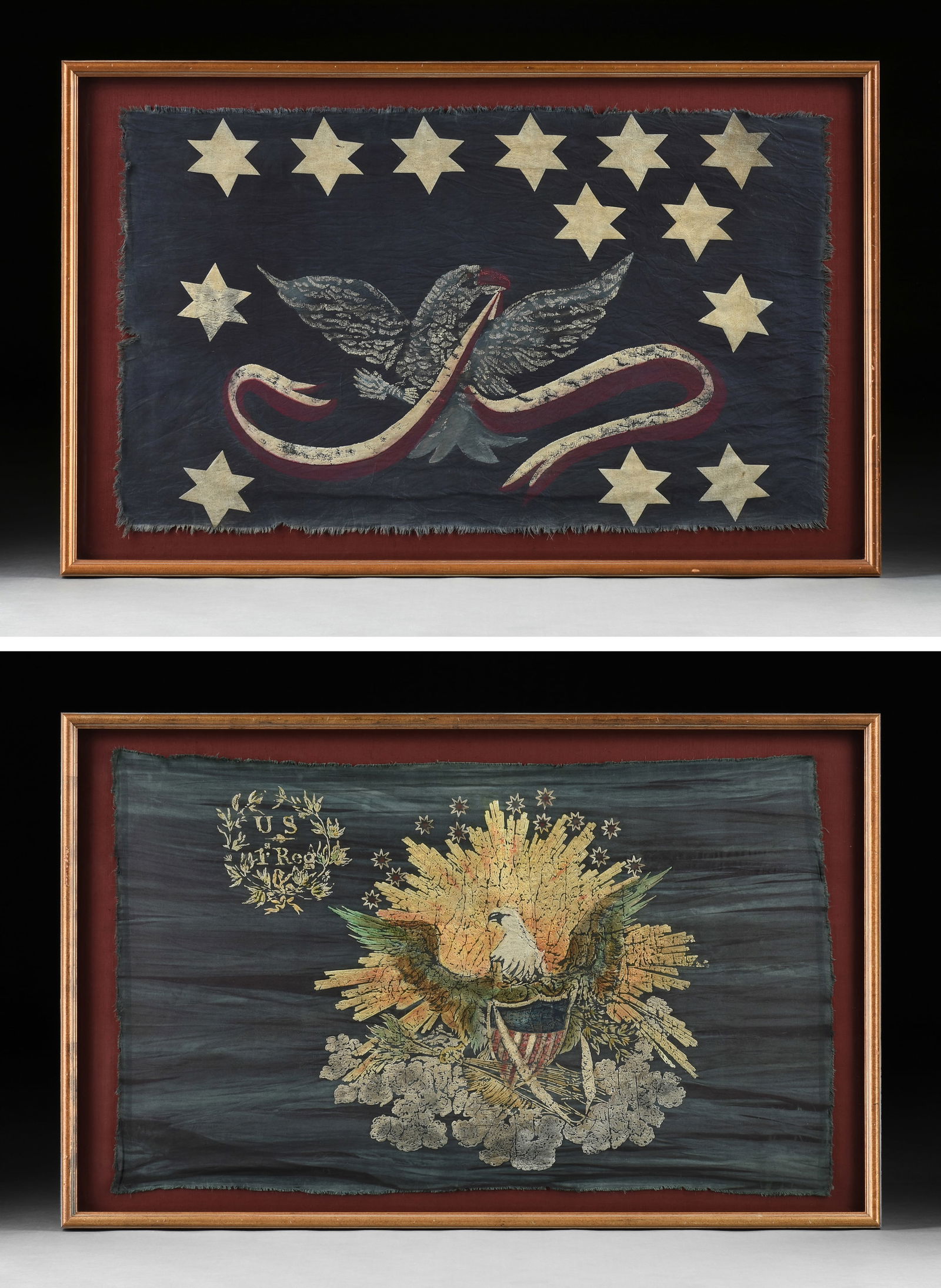 Two Commemorative American Revolution Flags Including The Whiskey ...