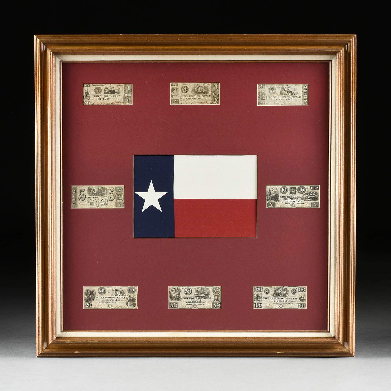 Eight Republic Of Texas Currencies, Five Signed By Mirabeau B. Lamar ...