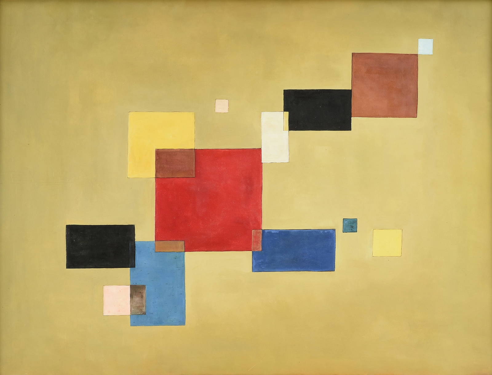 A Bauhaus Style Painting, "thirteen Rectangles (12 Rechteke)," Late ...