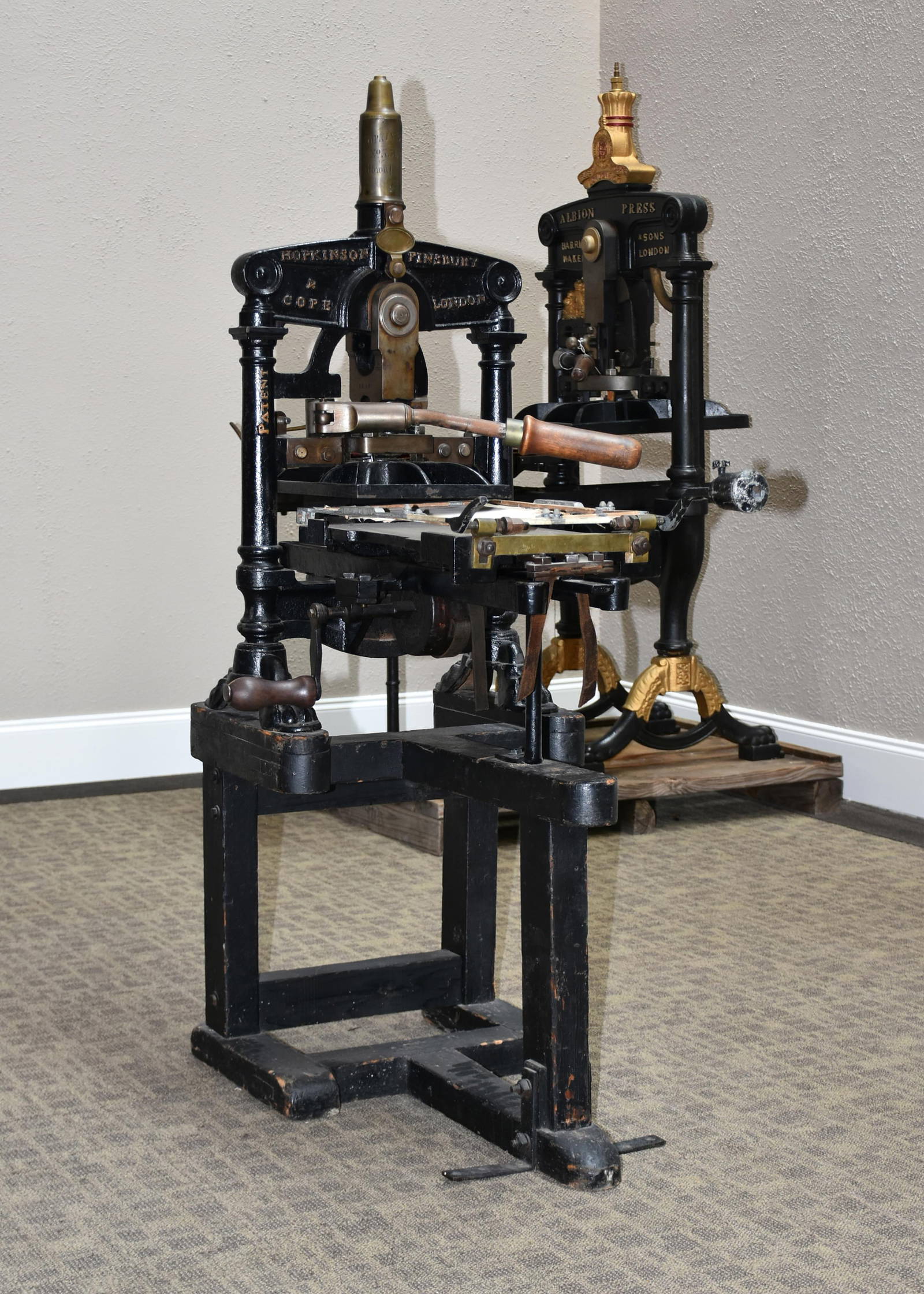 A Hopkinson & Cope Albion Brass And Cast Iron Printing Press, London ...