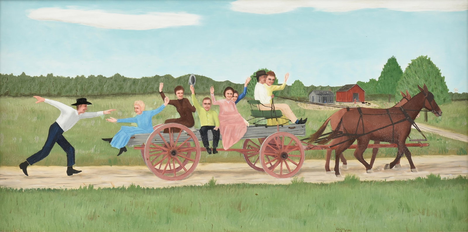 Velox Benjamin Ward (american/texas 1901-1994) "happy Time," 1969, Auction