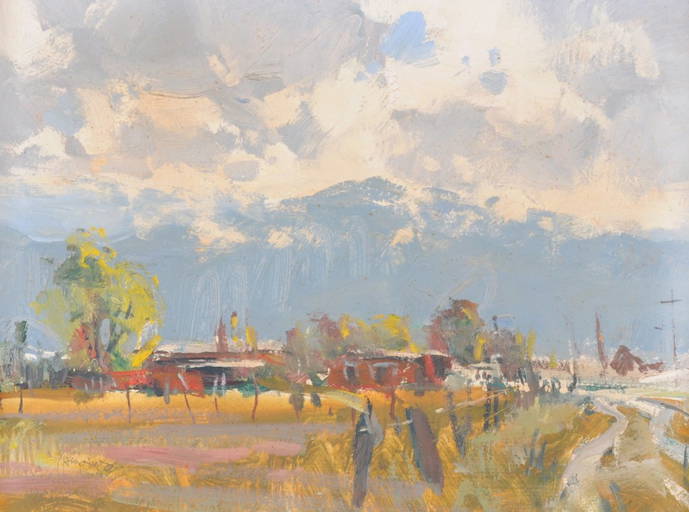 Doug Higgins (american B. 1939) A Painting, "taos Sky,"