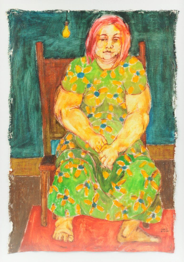 DON SNELL (American 1922-2014) A PAINTING, "Boarding - May 17, 2015 ...