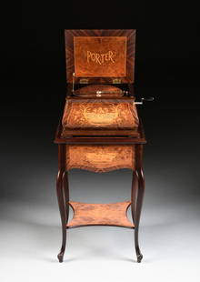Fine Porter Music Box On Stand.