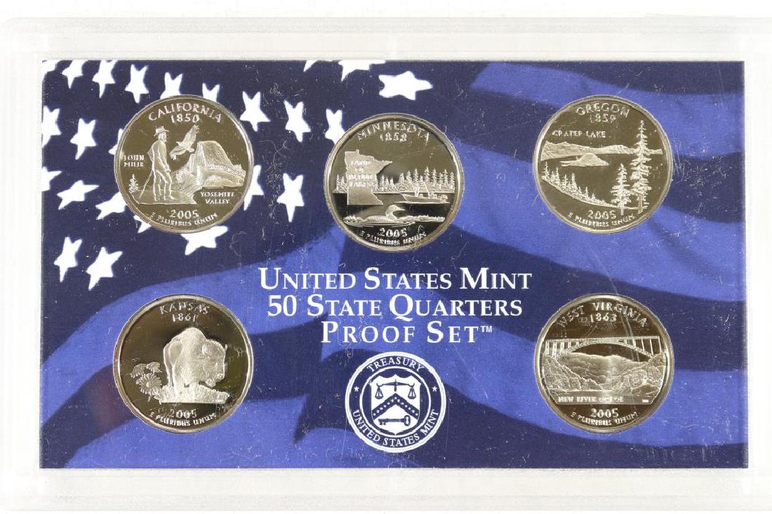 2005 Us 50 State Quarters Proof Set No Box