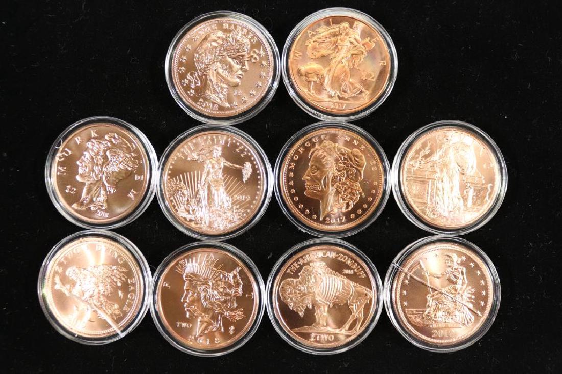 10 Zombuck 1 Oz. Copper Rounds Complete Set