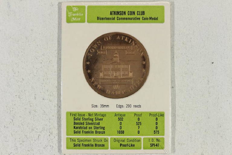 Atkinson Coin Club Bicentennial Commemorative Coin