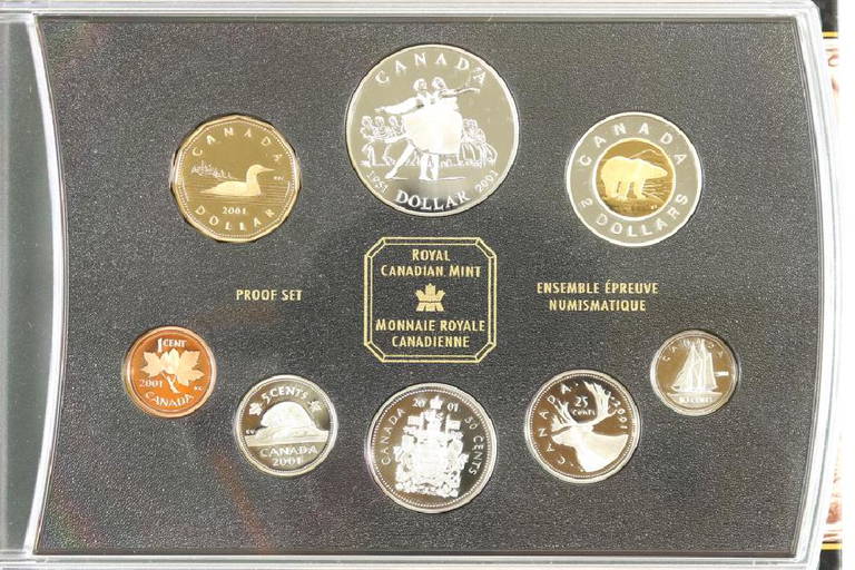 2001 Canada Proof Set All Sterling Silver Except