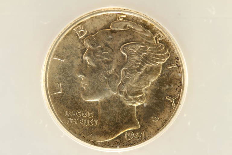 1941 S Mercury Dime Anacs Ms62