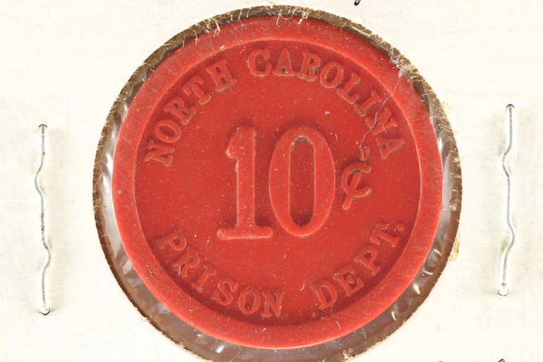 NORTH CAROLINA PRISON TOKEN GOOD FOR 10 CENTS - Mar 01, 2021 | BIDALOT ...