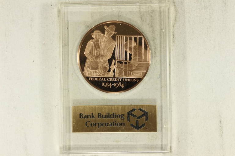 1 3/4'' Bronze Proof Token 1934 1984 Federal