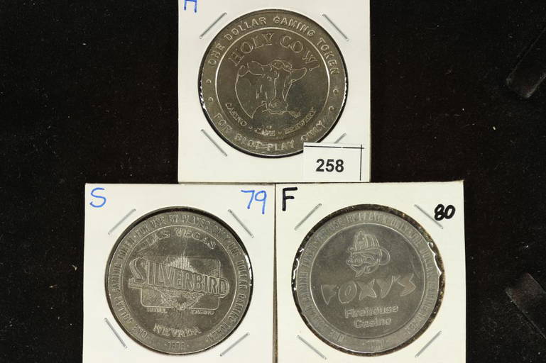 3 $1 Gaming Tokens Holy Cow Las Vegas, Nevada,