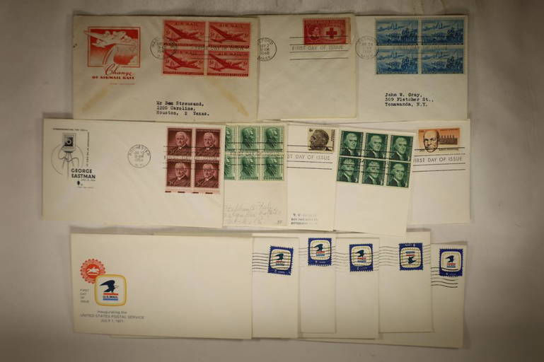 14 1st Day Covers: 7 Are 1971 United States Postal