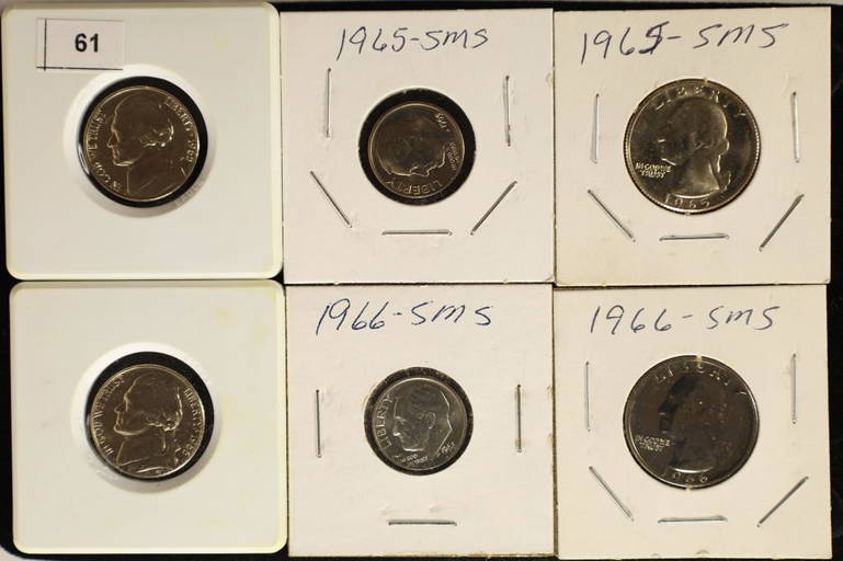1965 & 1966 Sms Coins Contain Each Year Of