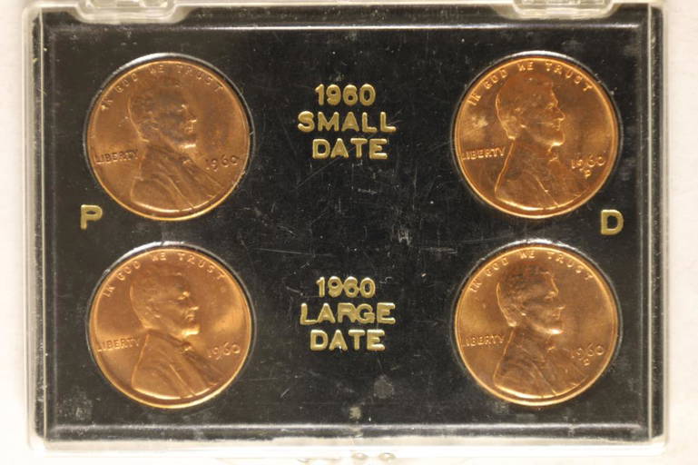 1960 P & D Small & Large Date Lincoln Cent Set Bu