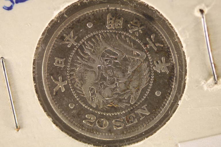 1873 JAPAN SILVER 20 SEN KEY DATE RETAIL IS $50.00 (#0100) on Nov 28 ...
