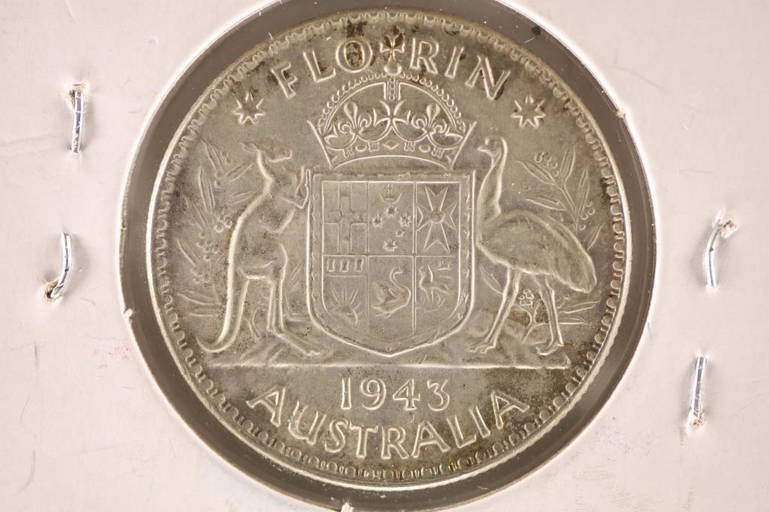 1943 AUSTRALIA SILVER FLORIN .3364 OZ. ASW - Jan 02, 2023 | BIDALOT ...