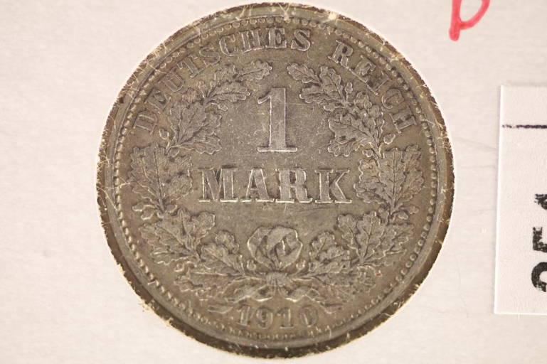 1910-D GERMAN SILVER 1 MARK .1596 OZ. ASW - Jan 02, 2023 | BIDALOT COIN ...
