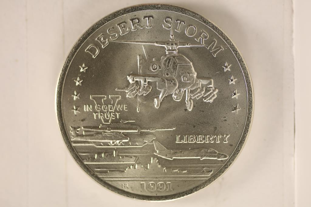 1991 Hutt River Province $5 Desert Storm Bu Coin